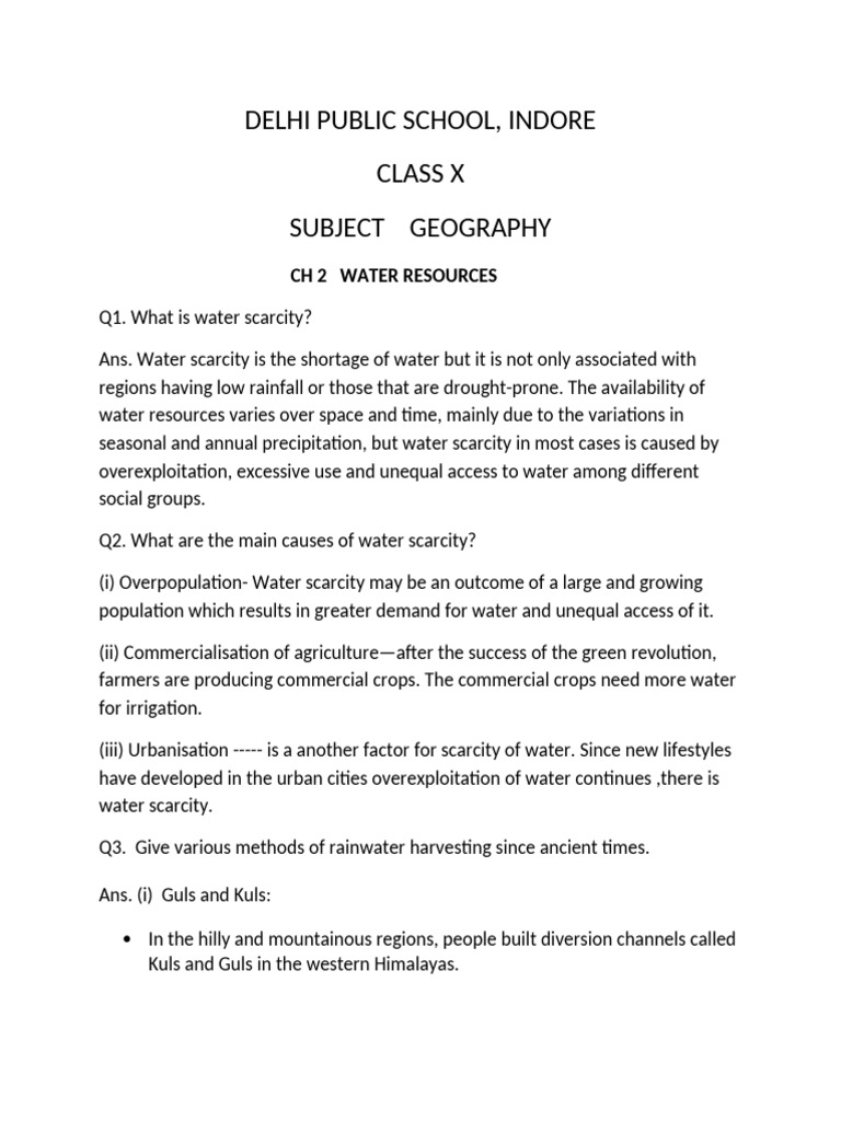 cl10 Geo Water Resources | PDF | Water | Irrigation