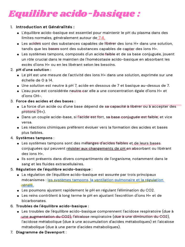Equilibre Acido Basique Pdf