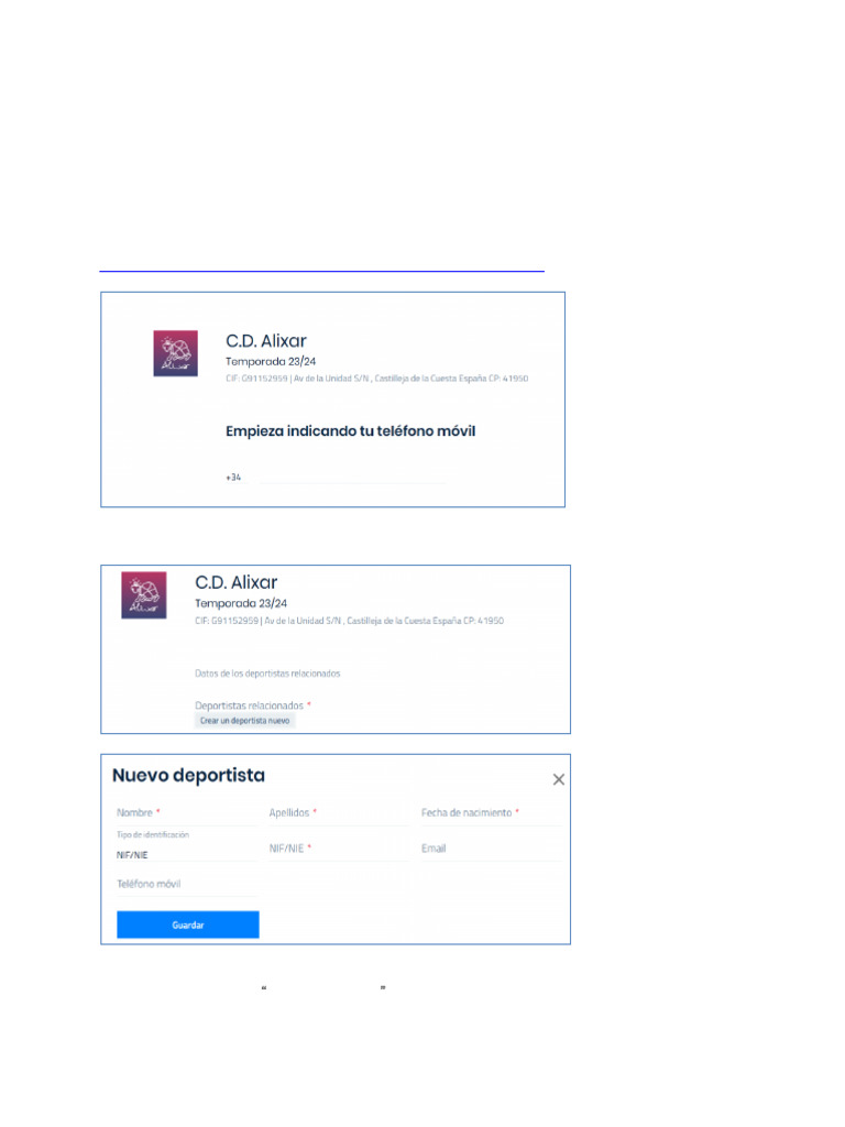 Tutorial Registro App Cluber | PDF