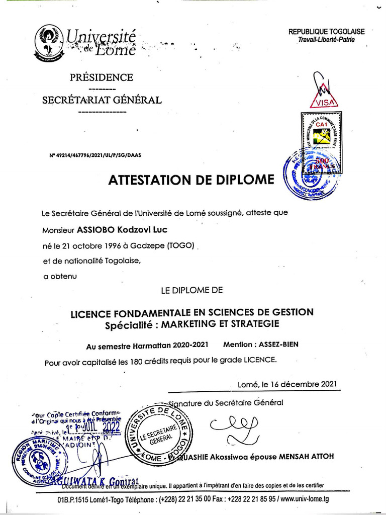 PDF Scanner Diplôme | PDF