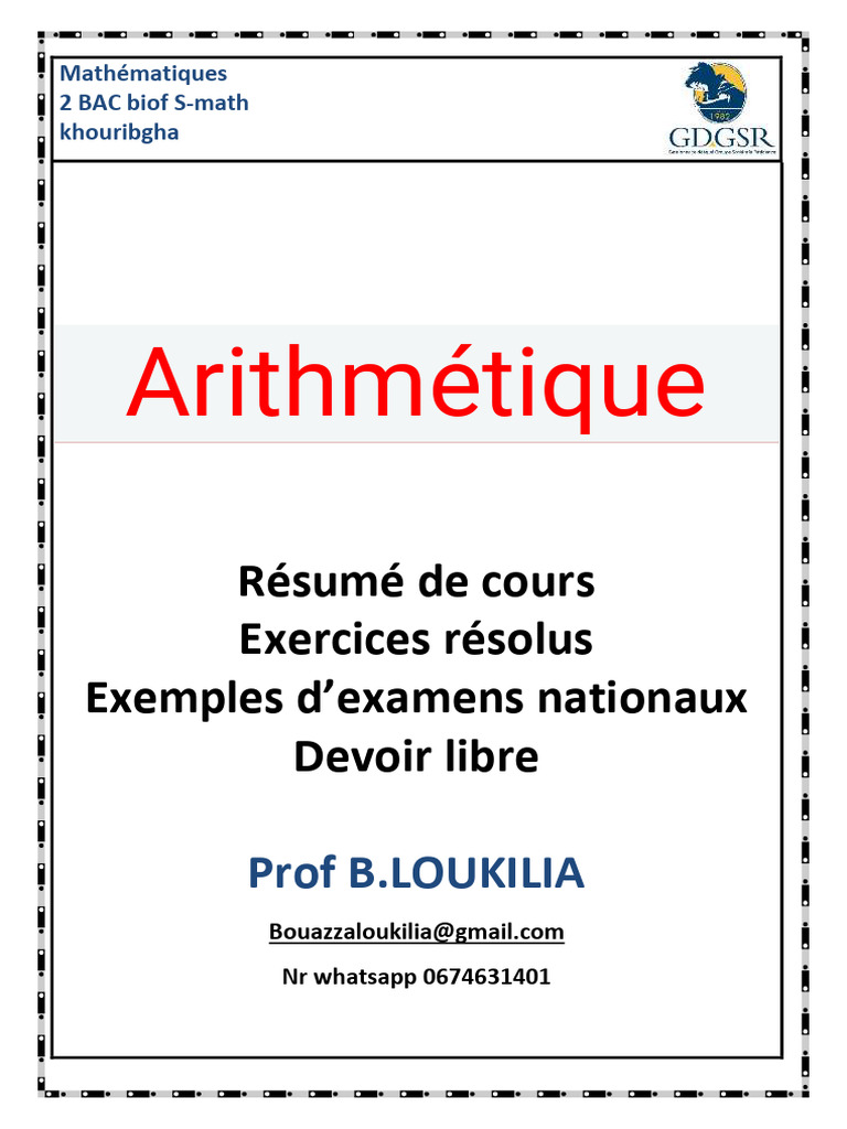 Livre Arithmétique | PDF
