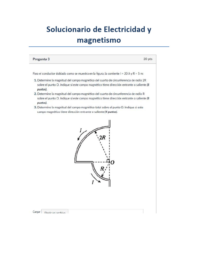 Electricidad y Magnetismo Solucionario Todos Los Datos | PDF