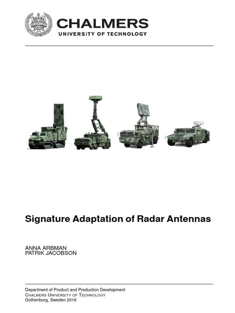 Signature Adaptation of Radar Antennas | PDF