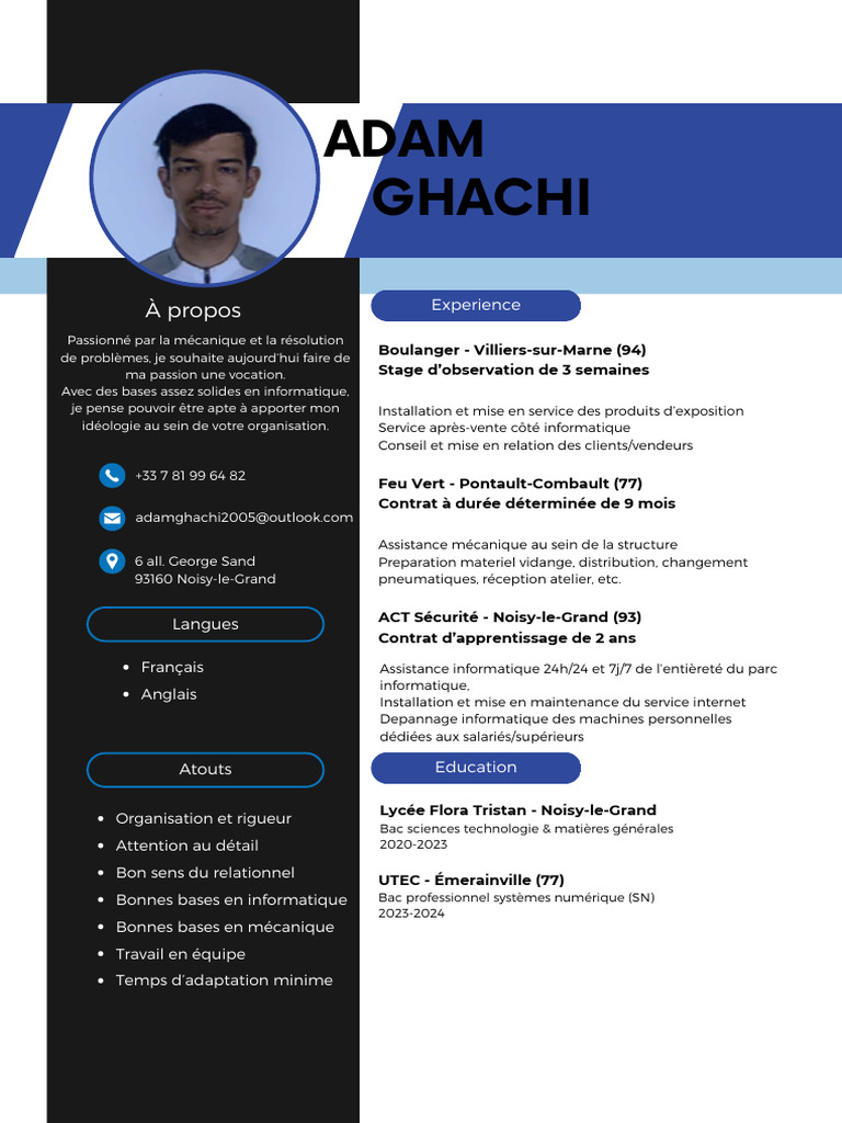 CV Adam Ghachi | PDF