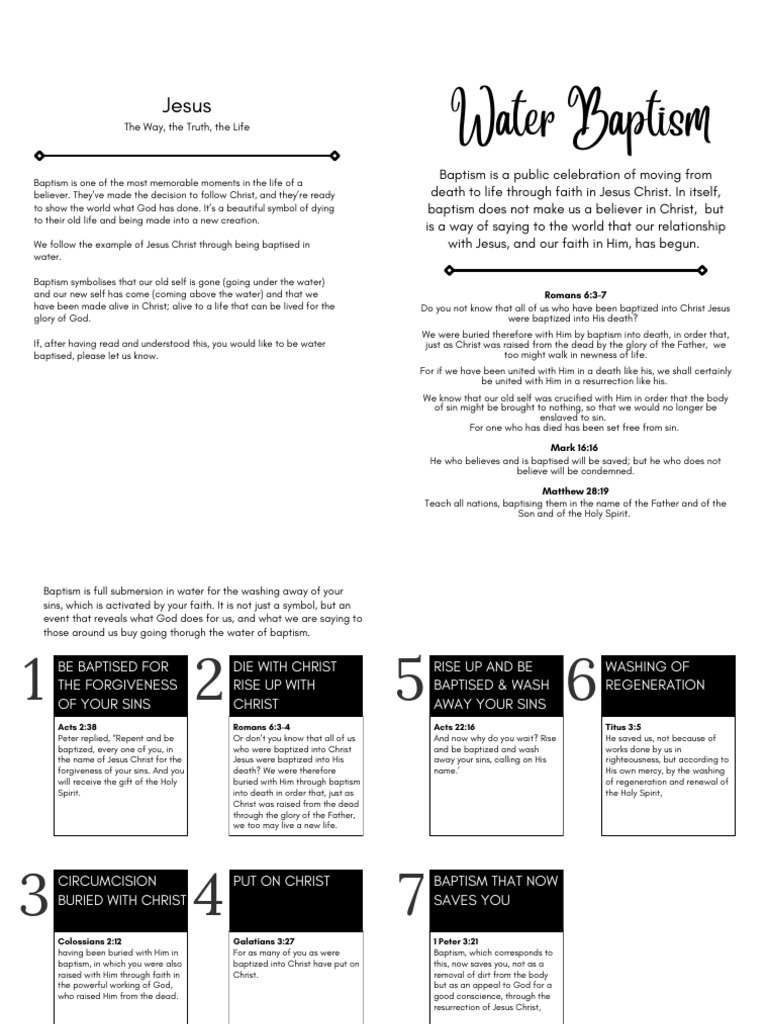Baptism Meaning For Printing | PDF