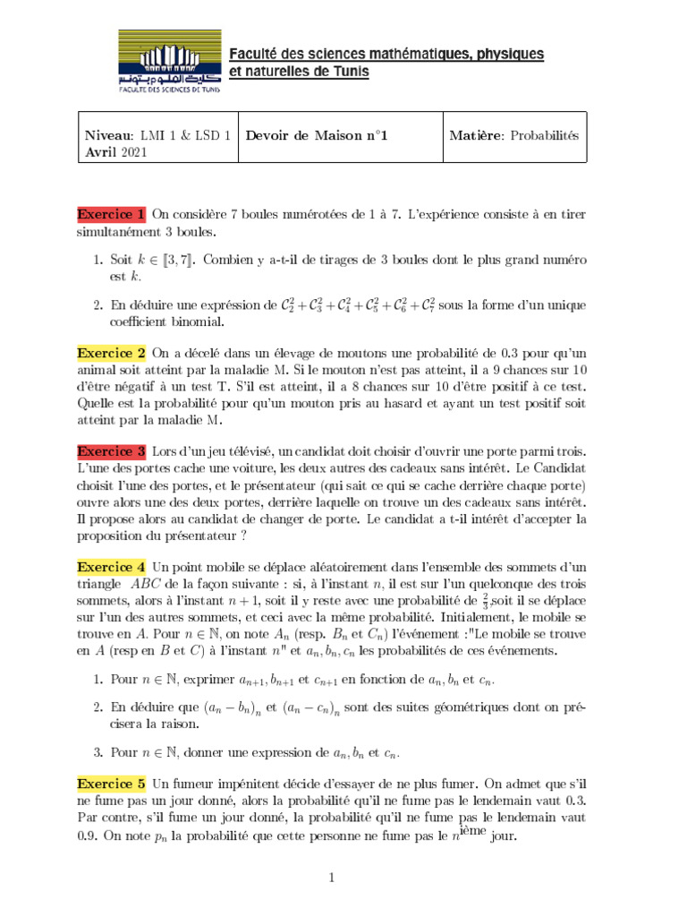 Devoir de Maison | PDF