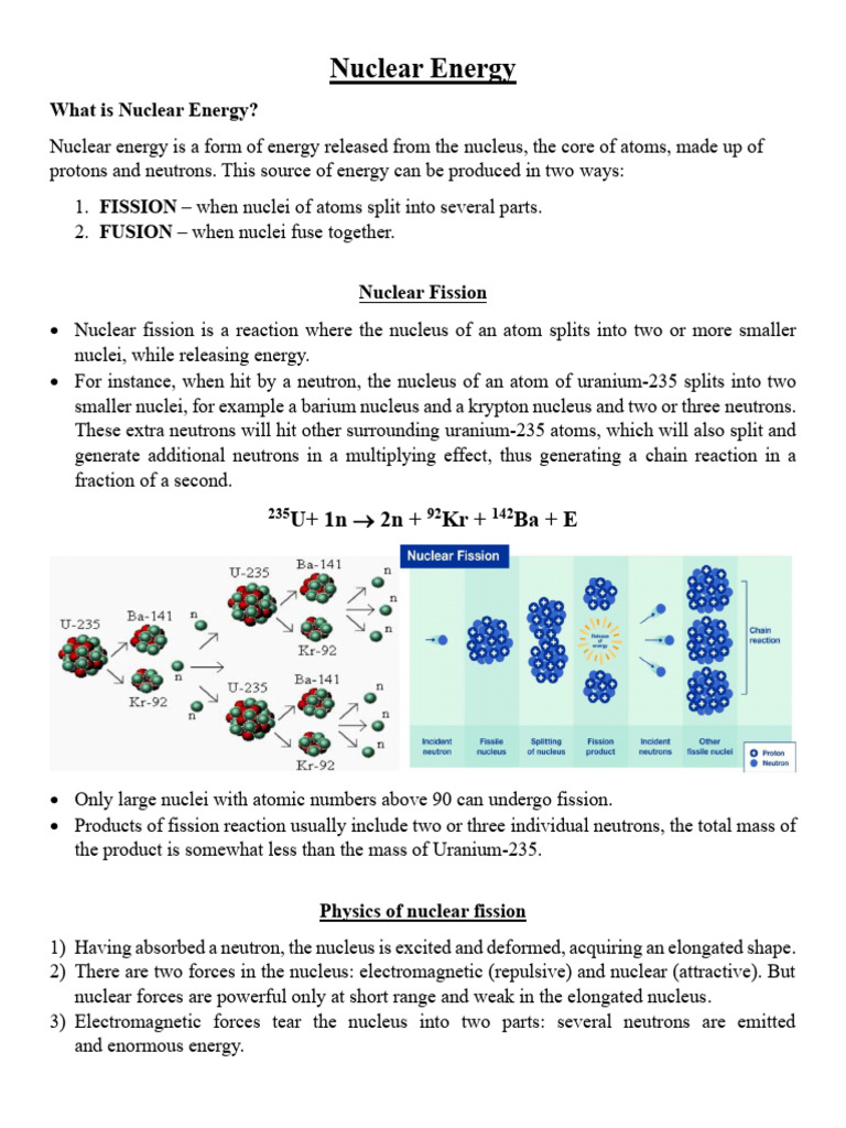 Nuclear Energy | PDF