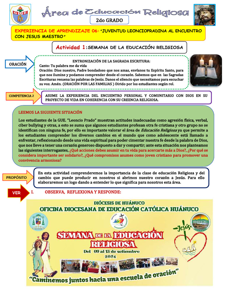 ACTIVIDAD 01-UNIDAD VI -2do grado L.P. | PDF