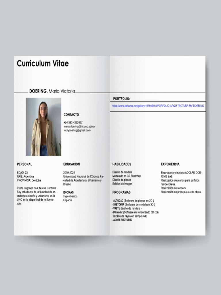 Curriculum Vitae. Maria Victoria Doering | PDF
