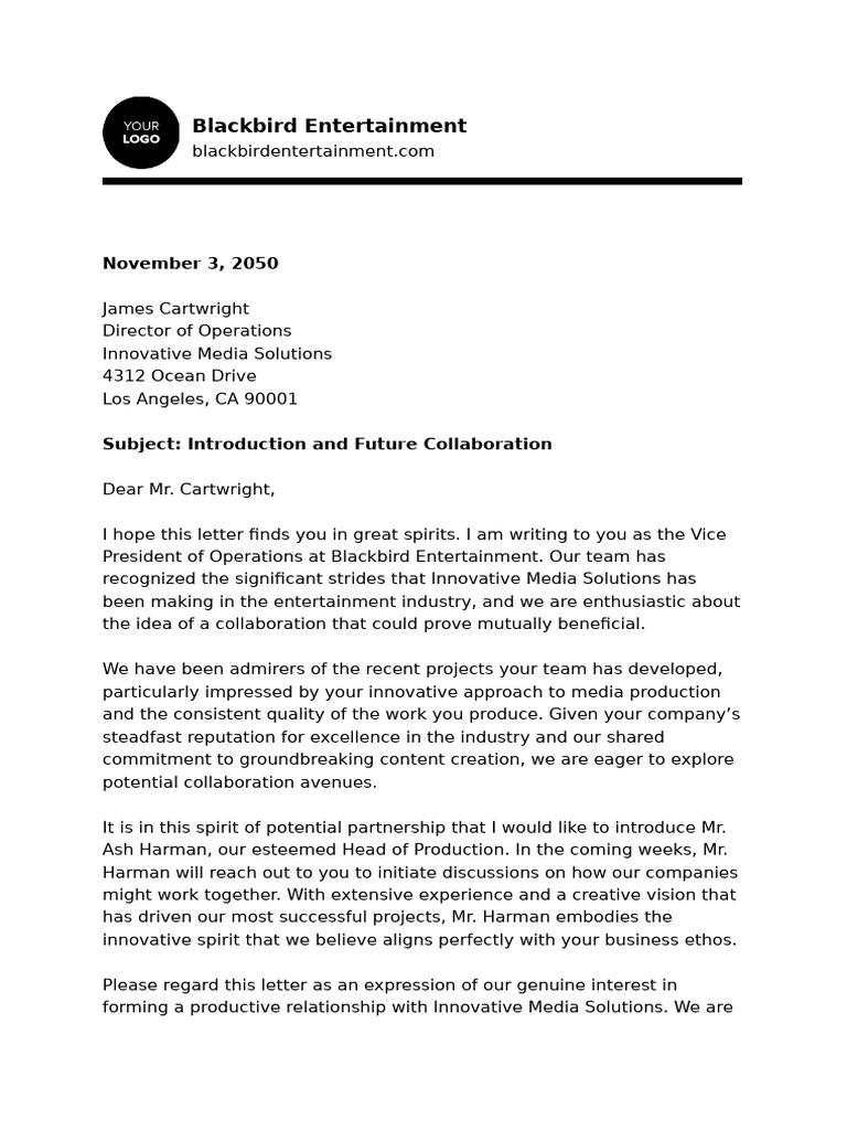 Letter Document Template | PDF