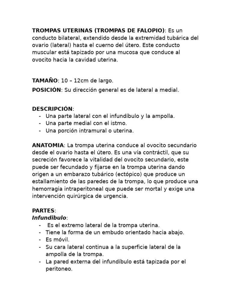 Trompas Uterinas 1 | PDF