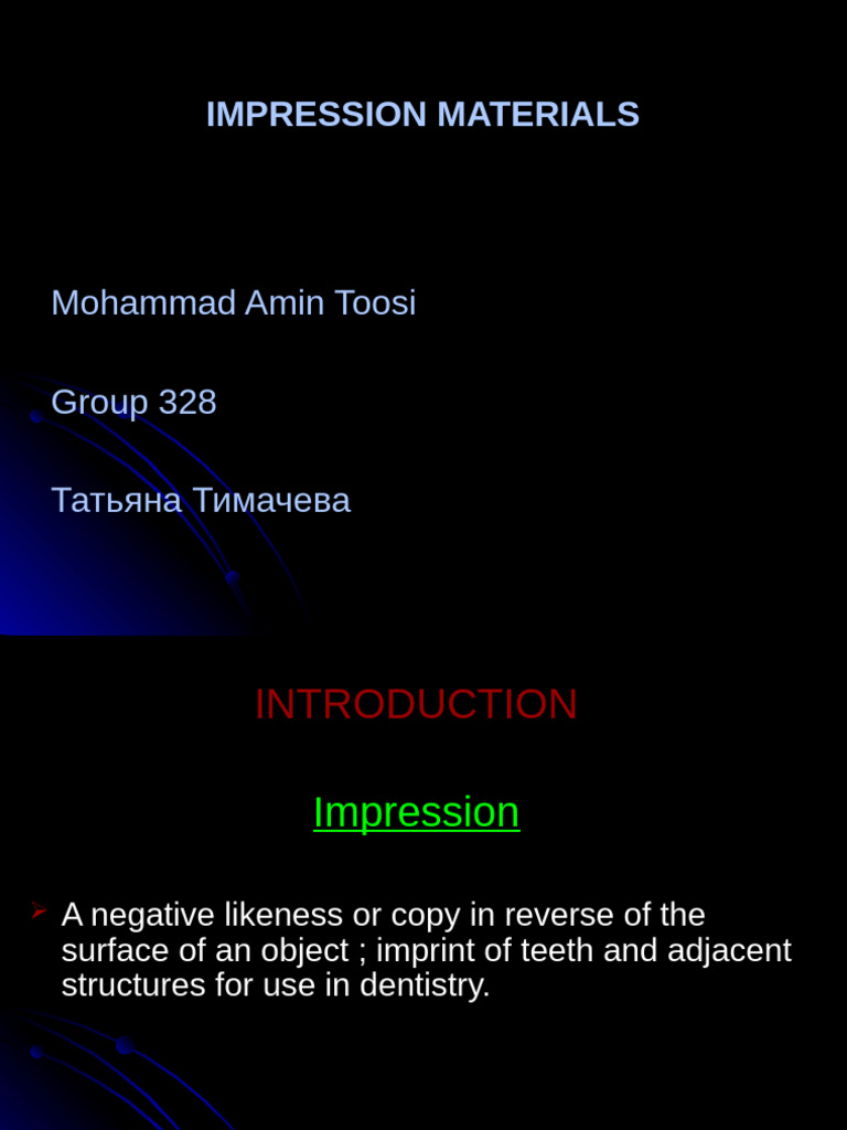 impression materials | PDF
