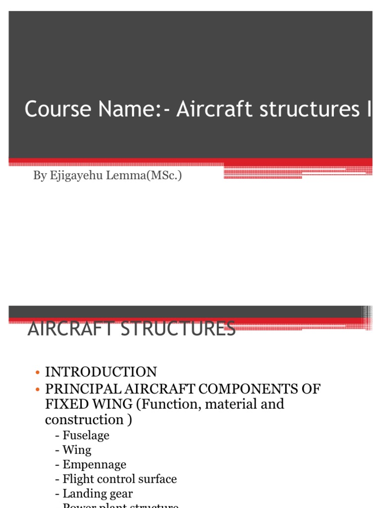 Aircraft Structures I Chapter-1 | PDF | Flap (Aeronautics) | Flight ...