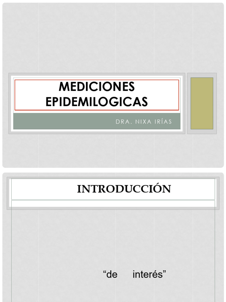 Mediciones Epidemilogicas 2 | PDF
