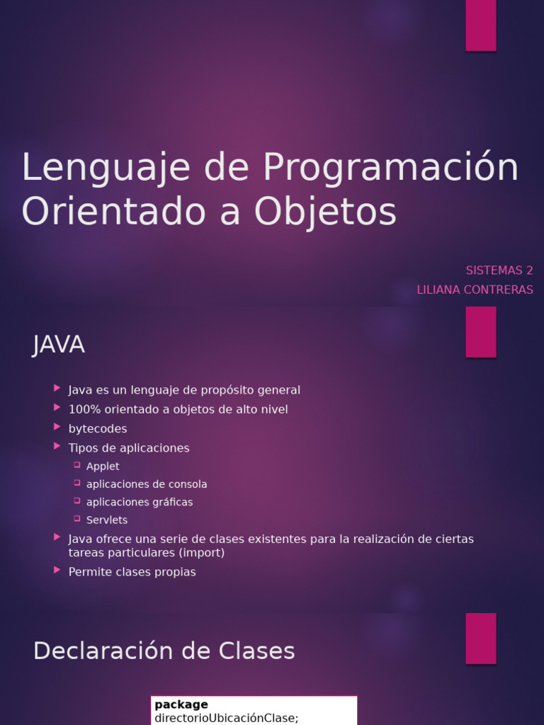 Lenguaje de Programación Orientado A Objetos JAVA | PDF