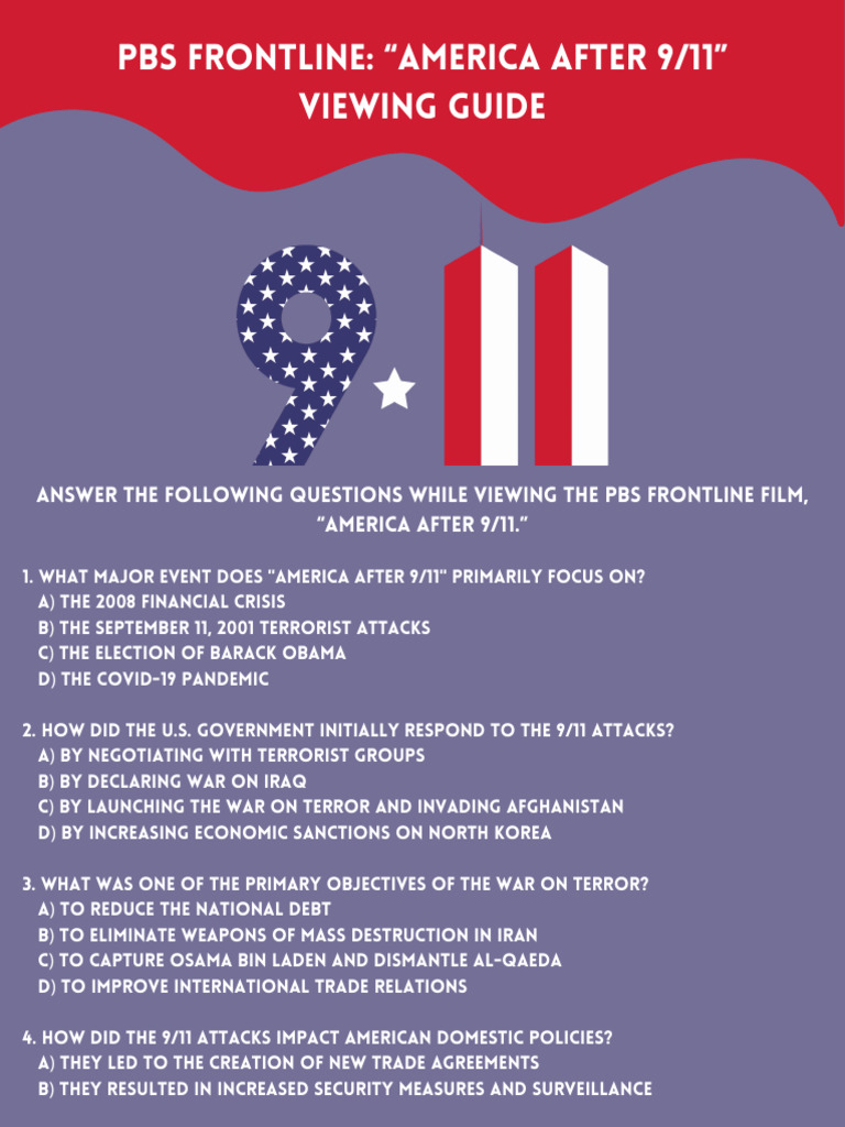 Pbs Frontline: "AMERICA AFTER 9/11" Viewing Guide | PDF | September 11 ...