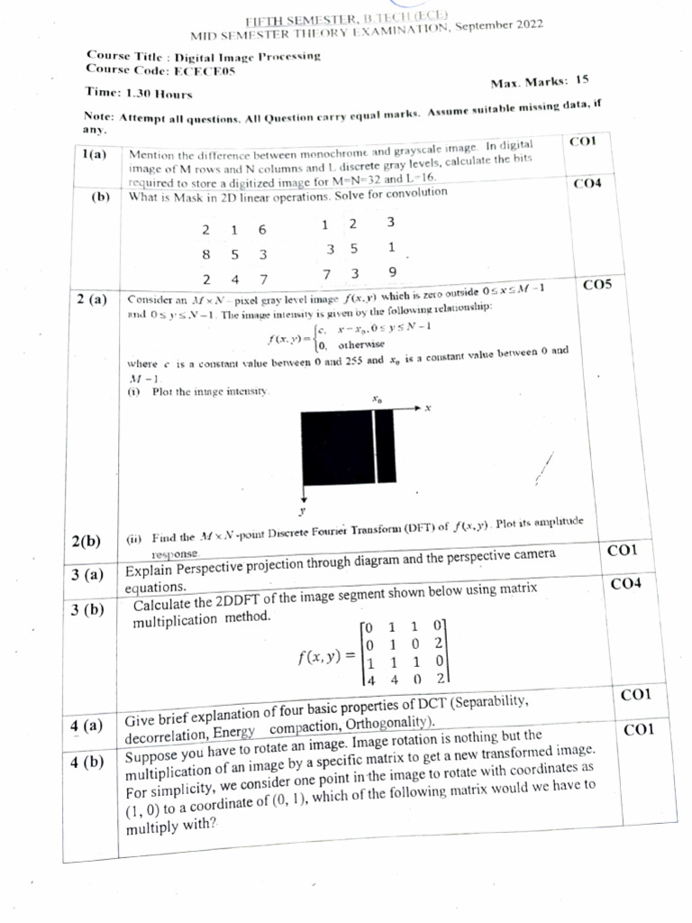 5th Sem MidSem 2022 ECE | PDF