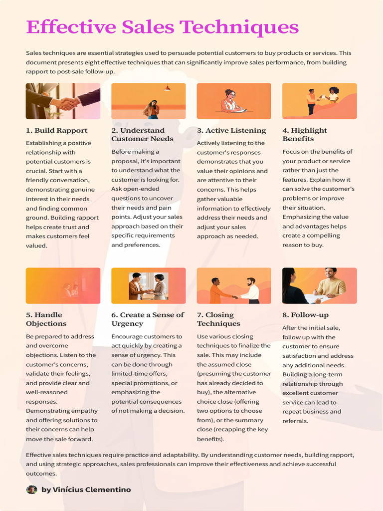 Effective Sales Techniques | PDF