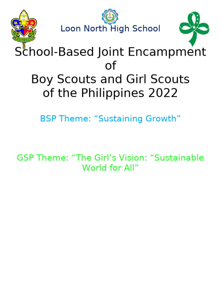 BSP GSP ENCAMPMENT TARP | PDF