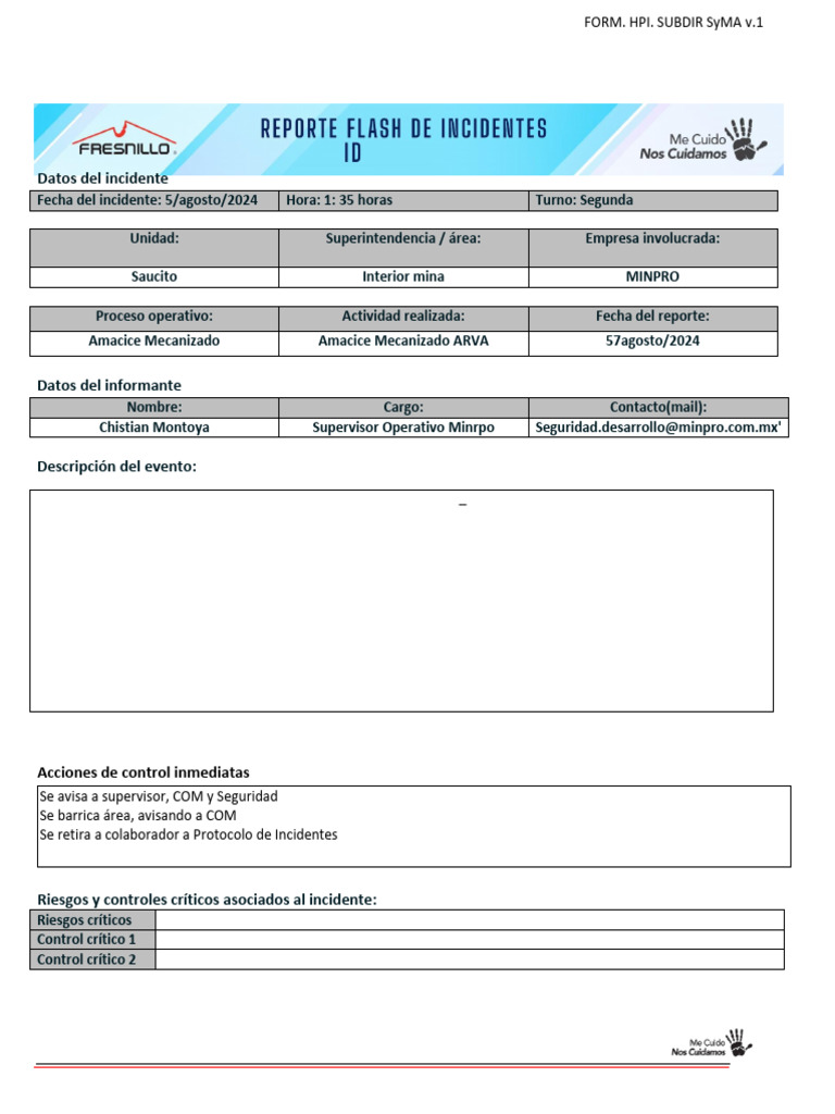 Reporte Flash ARVA Lorenzo 5-8-24 | PDF