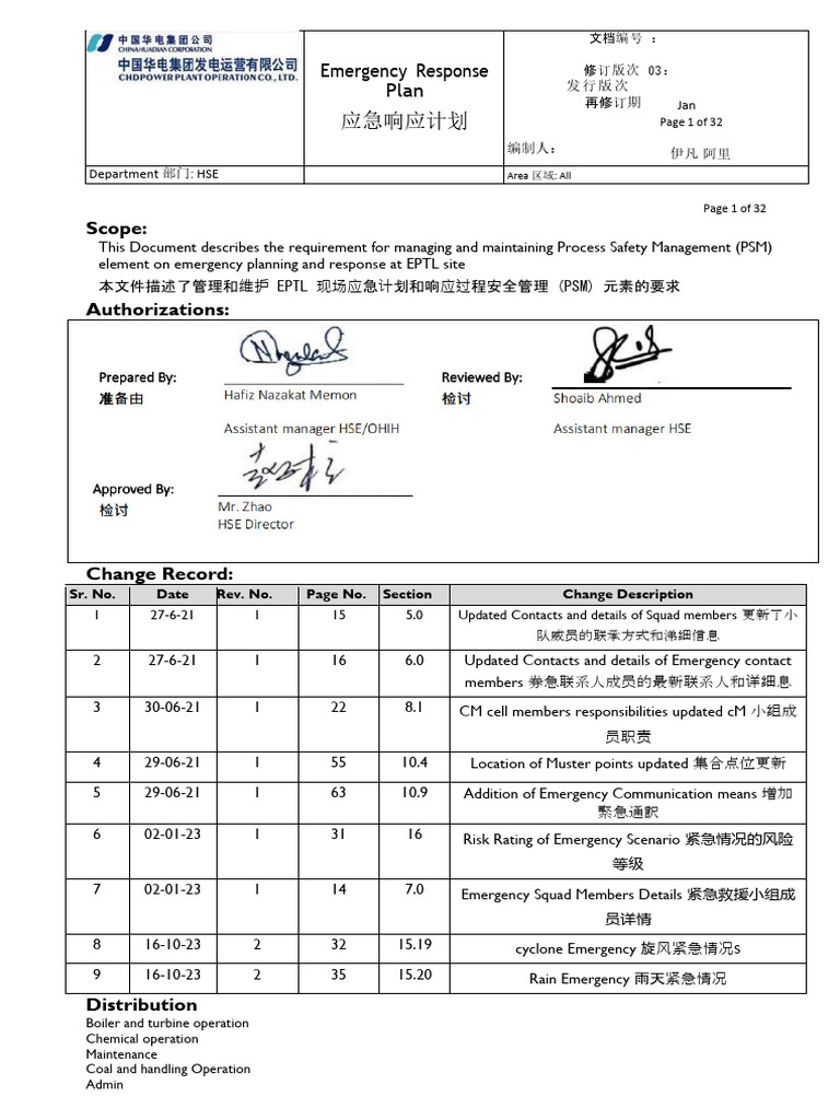 Scope:: Emergency Response Plan | PDF