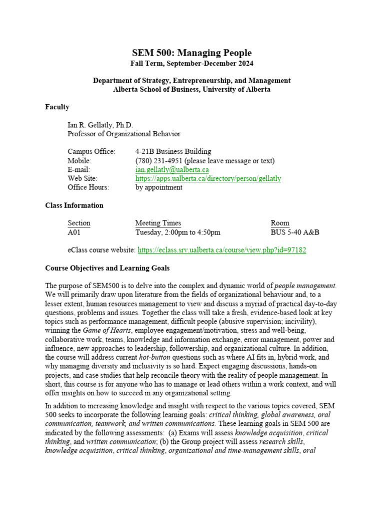 SEM 500 Readingss | PDF
