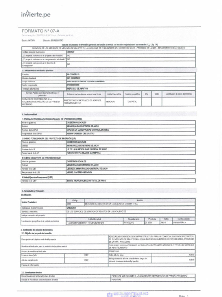 Ficha Snip Viable | PDF