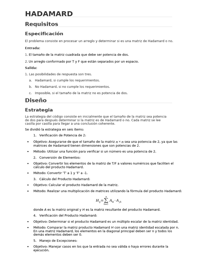 Documento Hadamard | PDF
