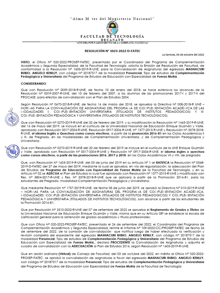 Res. Conv Mashacuri Rubio, Angelo Kenlly | PDF