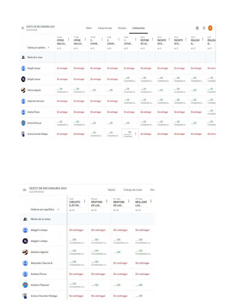 Tareas Virtuales-sexto de Secundaria Segundo Tri | PDF