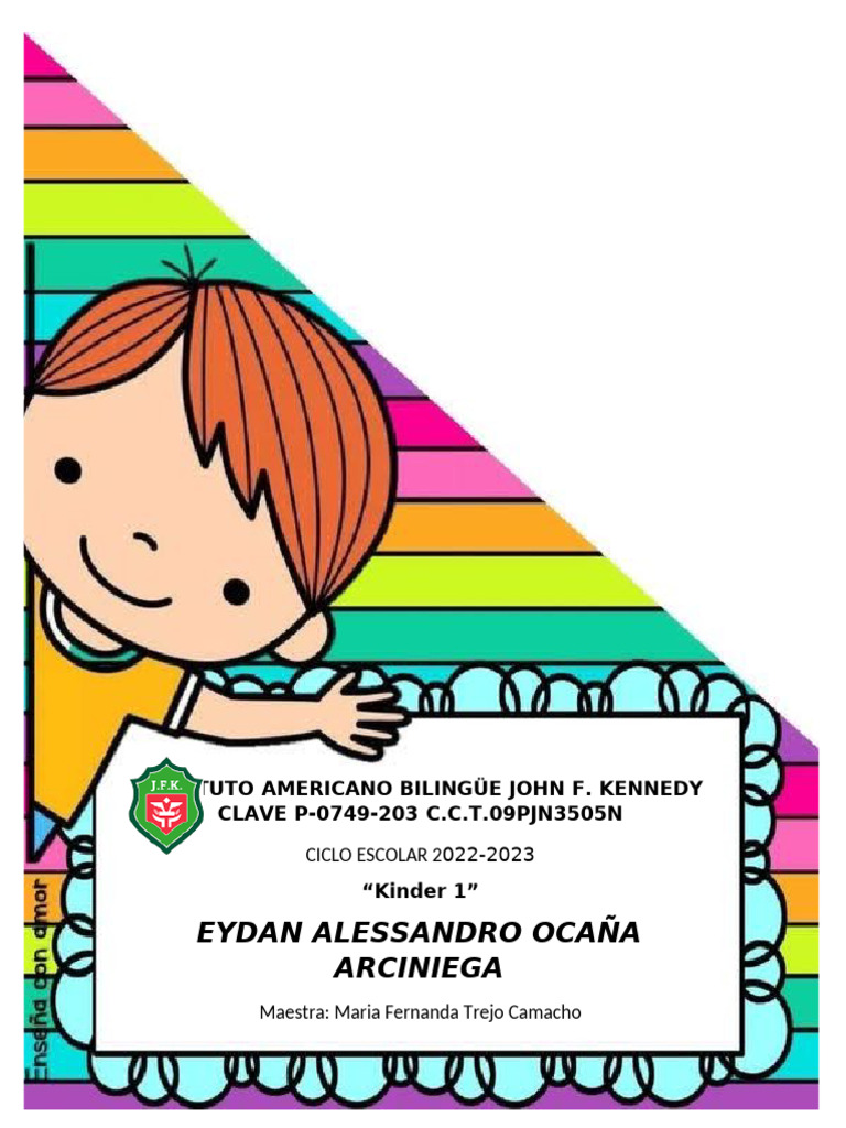 PORTADAS PARA FOLDER Kinder 1 | PDF