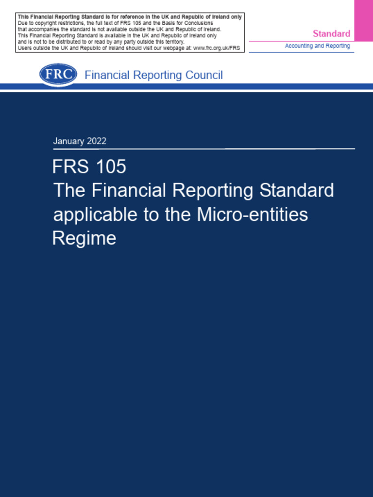 FRS 105 (January 2022) | PDF