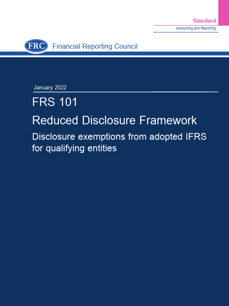 FRS 101 (January 2022) | PDF