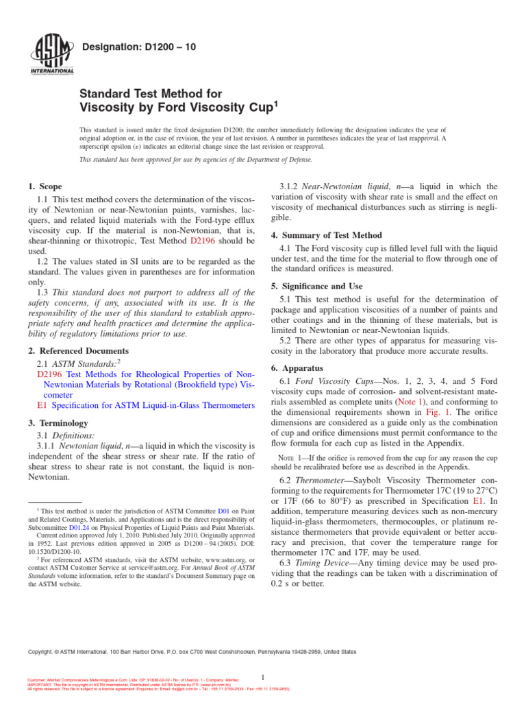 ASTM D-1200_10 | PDF