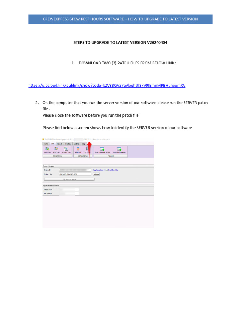 STEPS To UPGRADE To LATEST VERSION Patch Files Only of Latest Version | PDF