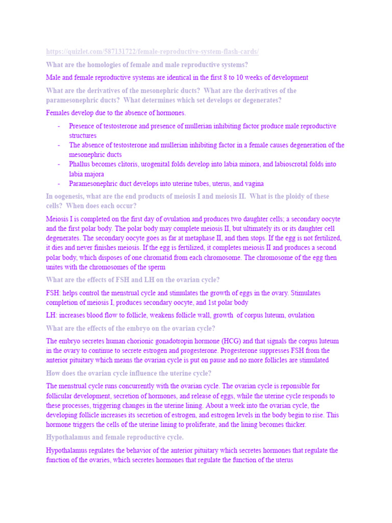 Female Reproductive System | PDF | Menstrual Cycle | Ovary