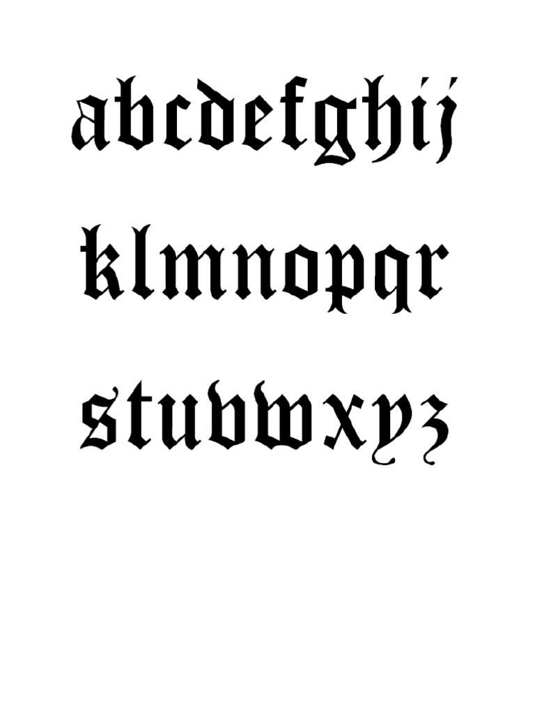 Olde English Lowercase Alphabet | PDF