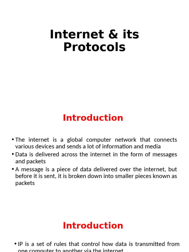 Notes - Internet & Its Protocals | PDF