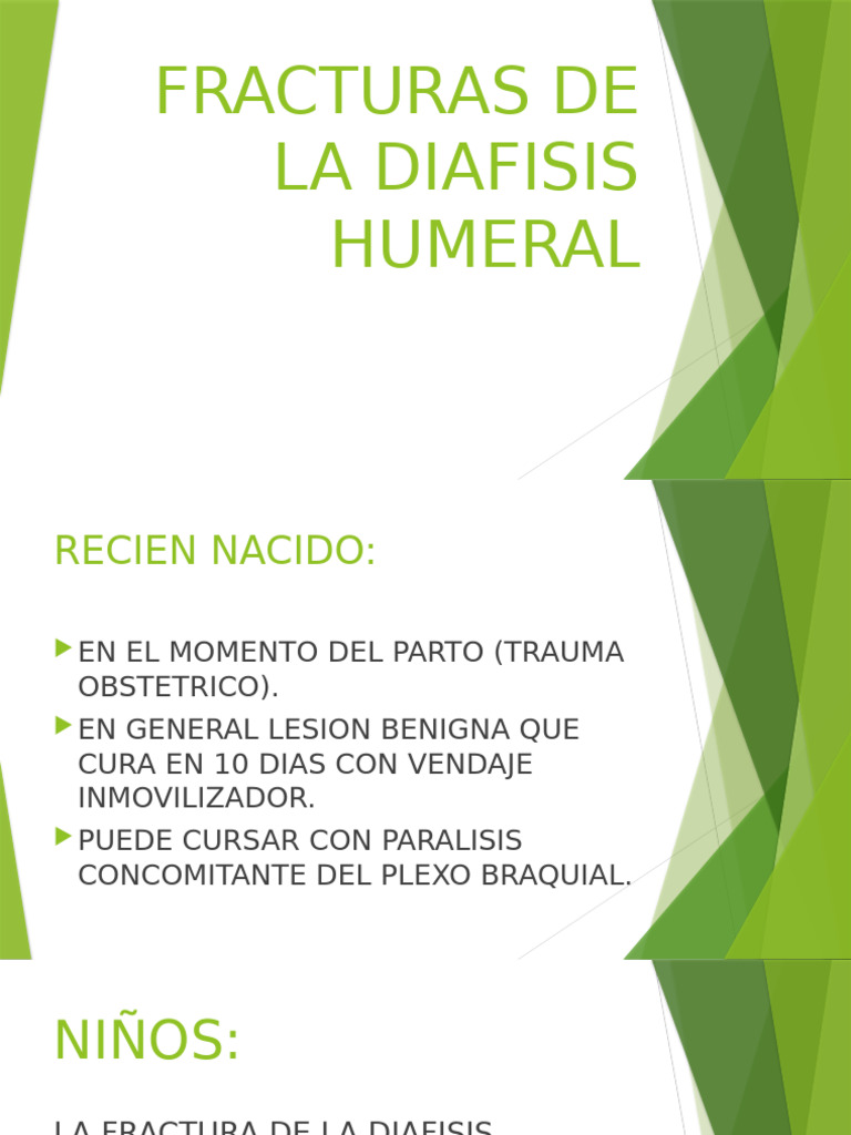 Fracturas de La Diafisis Humeral | PDF