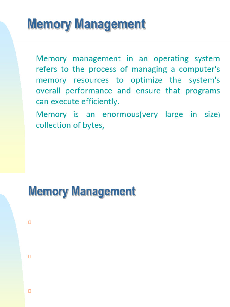 Lecture 4a-Memory Management | PDF