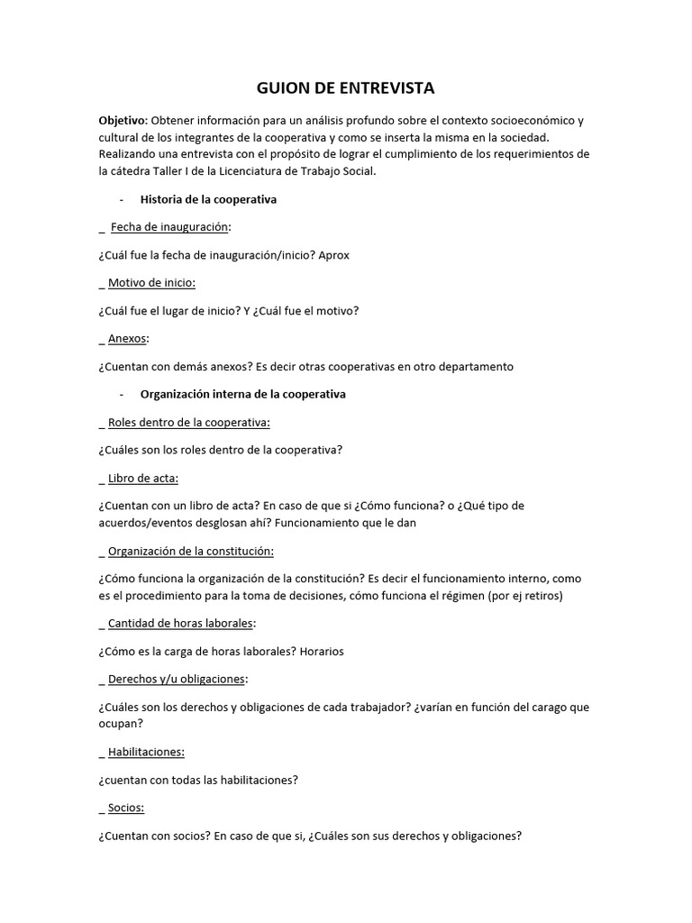 Guia Para Entrevistar Pdf