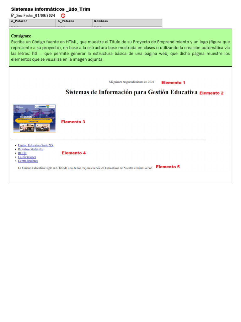 Ejercicio_Complementario_6to_2°_Trim 2024 | PDF