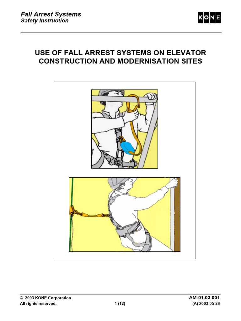 Fall Arrest Systems Safety Instruction | PDF