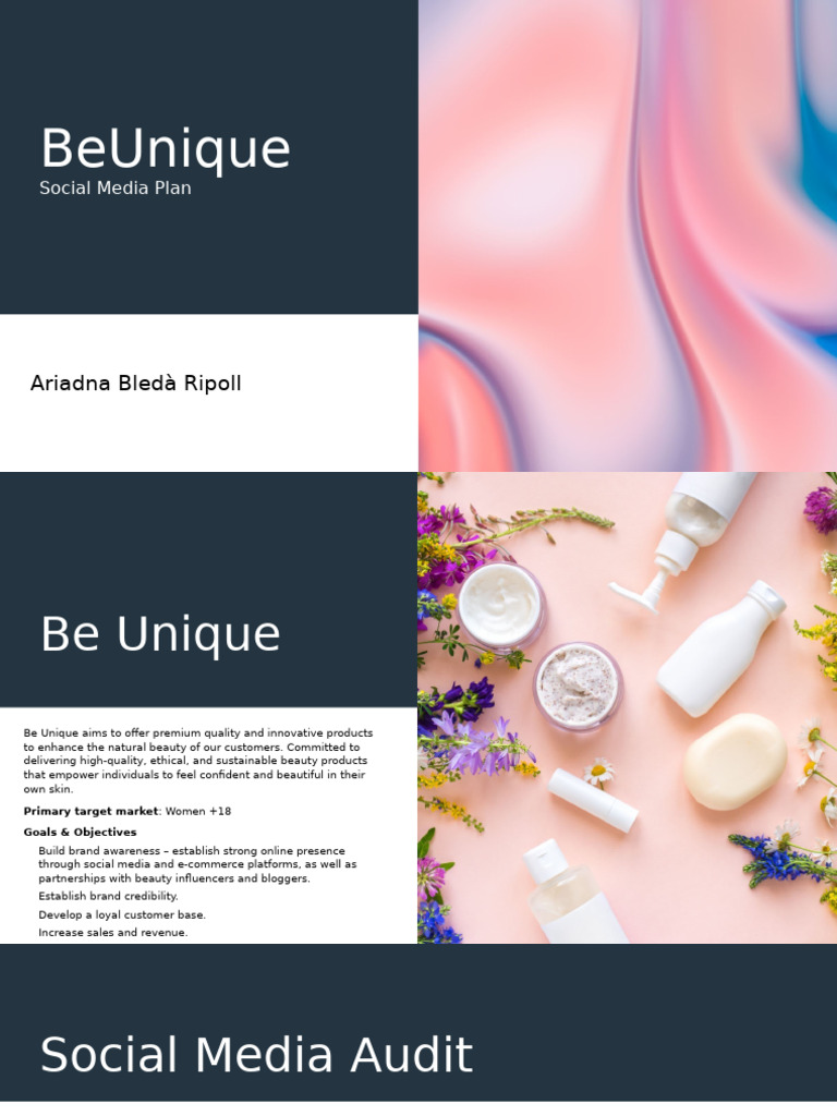 BeUnique Social Media Strategy Plan | PDF