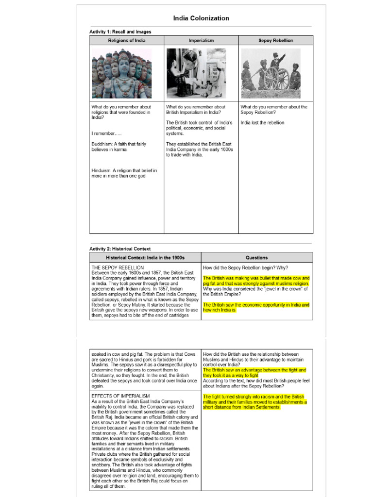 India Colonization | PDF