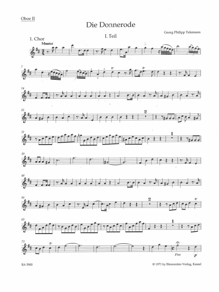 Telemann Oboe 2 | PDF