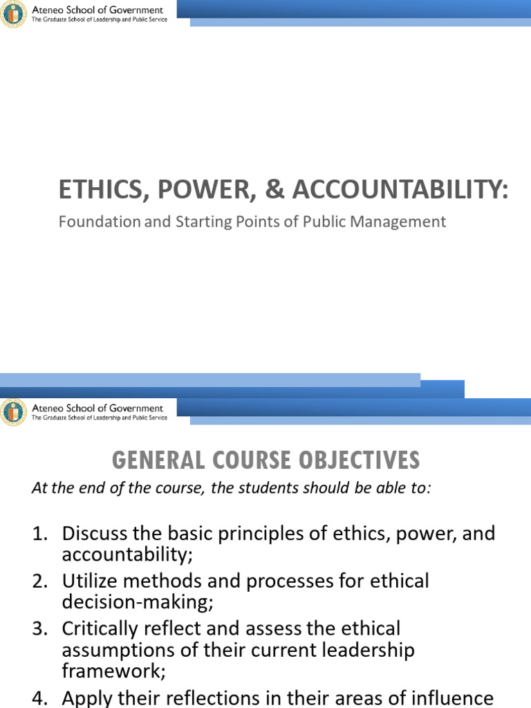 12.ethics, Power & Accountability | PDF