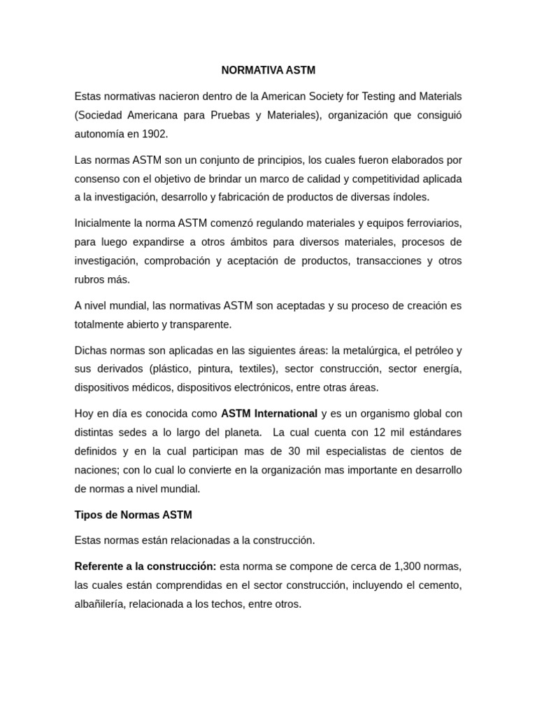 Normativa Astm | PDF