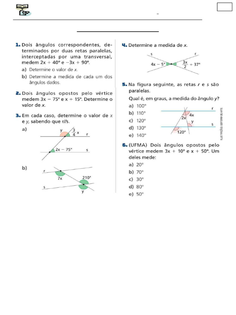 117 Ângulos Formados Por Duas Retas Paralelas Cortadas Por Uma ...