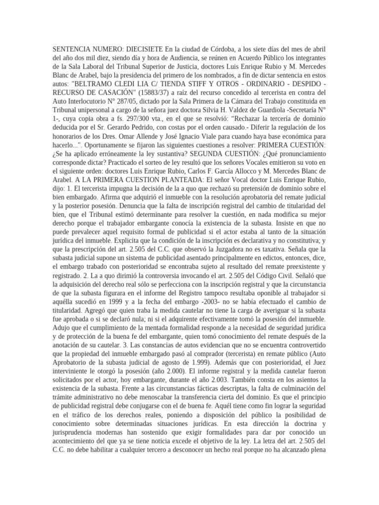 Apunte 6 Fallo Terceria Mejor Derecho | PDF